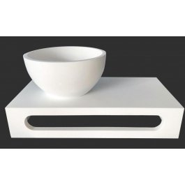 Sani DeLuxe Solid Surface fontein planchet + Fonteinkom Solid Surface | BSXL